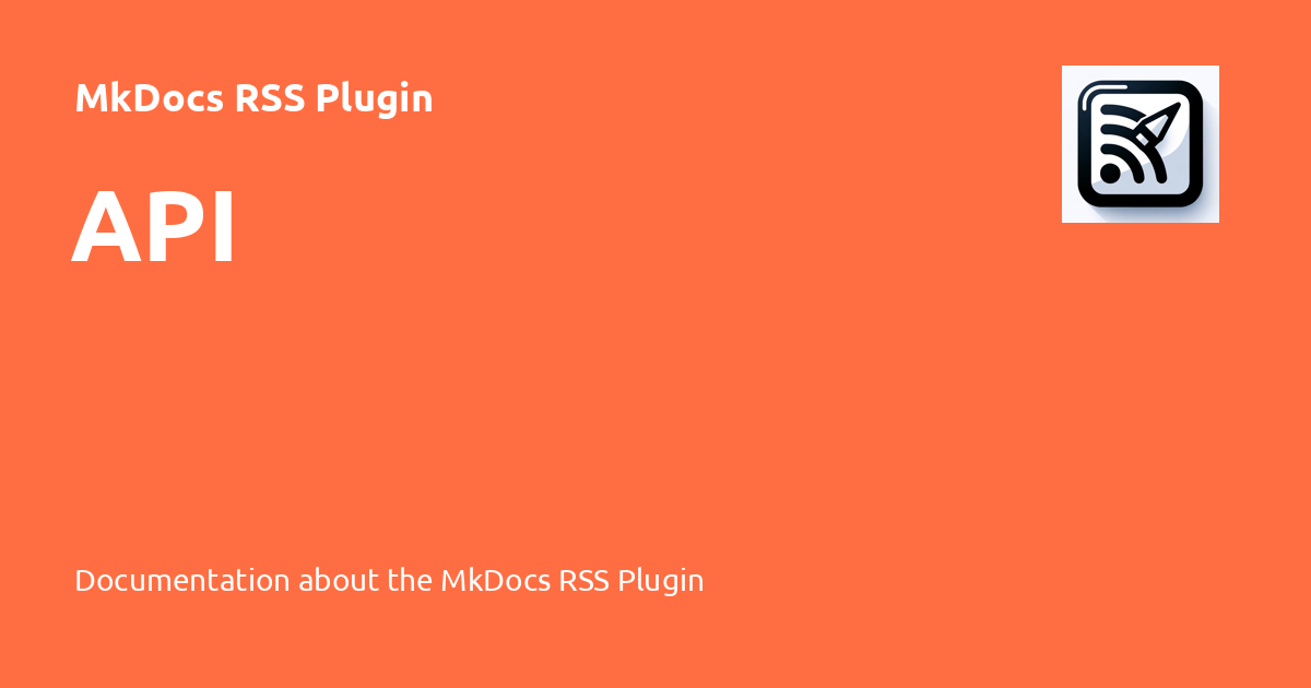 Api Mkdocs Rss Plugin 
